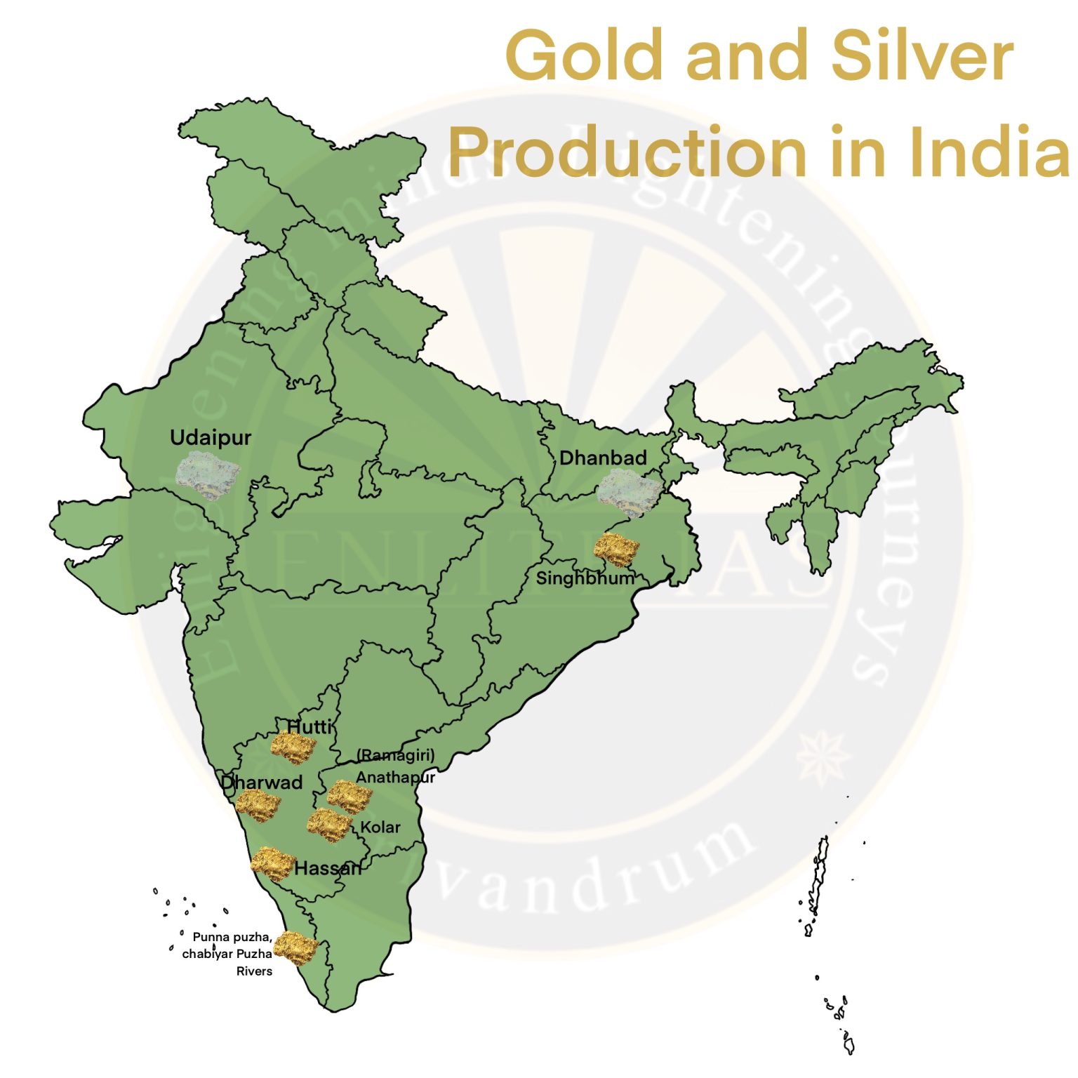 Metallic Minerals: Gold and Silver Distribution in India | Enlite Cafe