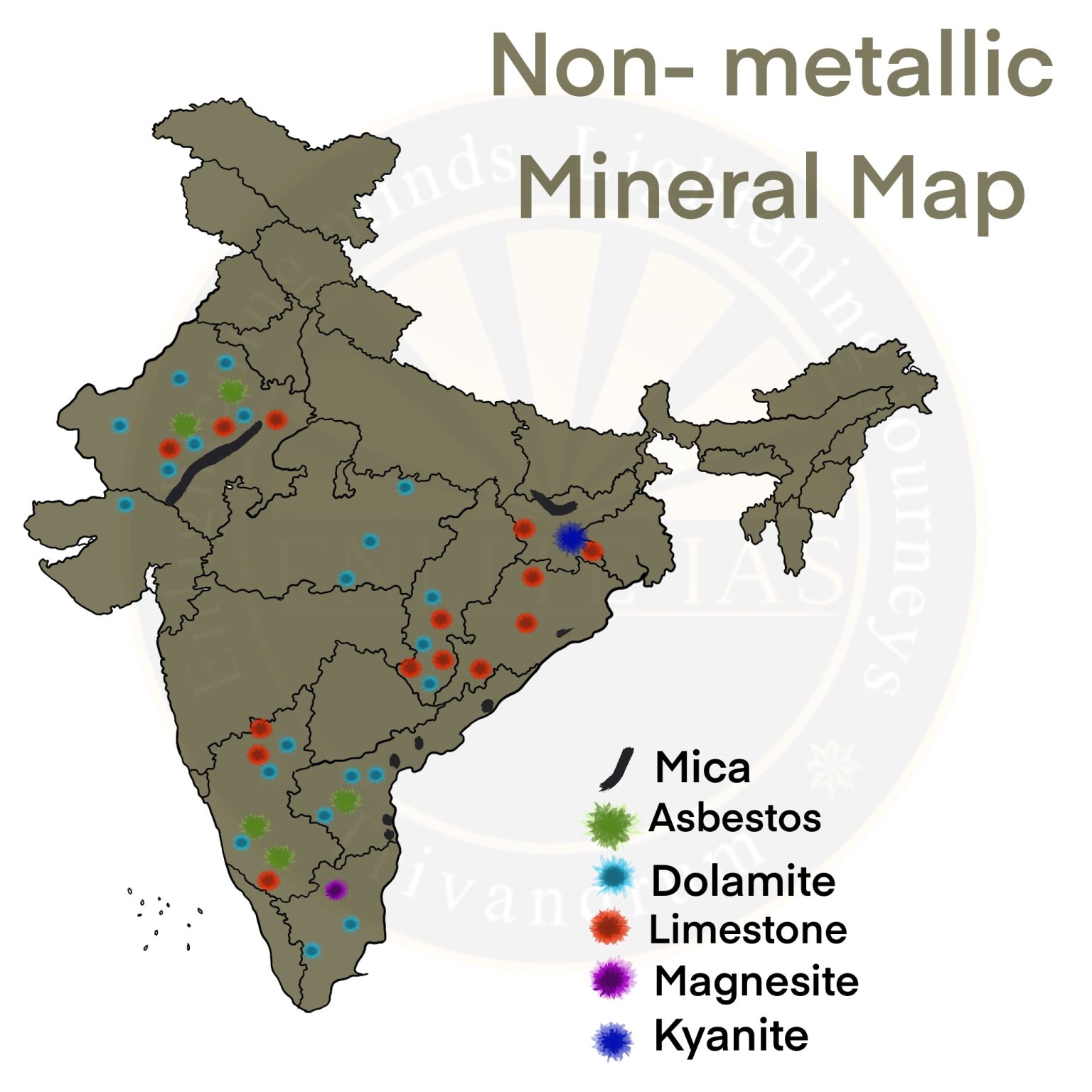 Non Metallic Minerals: Distribution in India | Enlite Cafe